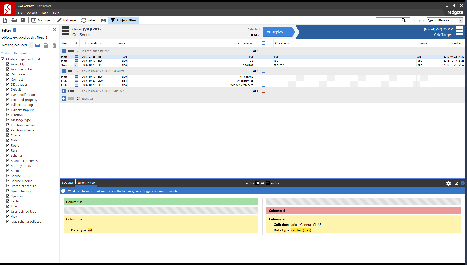 Red Gate SQL Compare DBMS Tools
